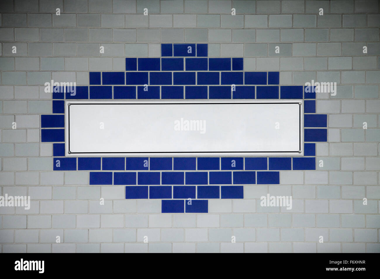 Blank subway wall sign Stock Photo - Alamy