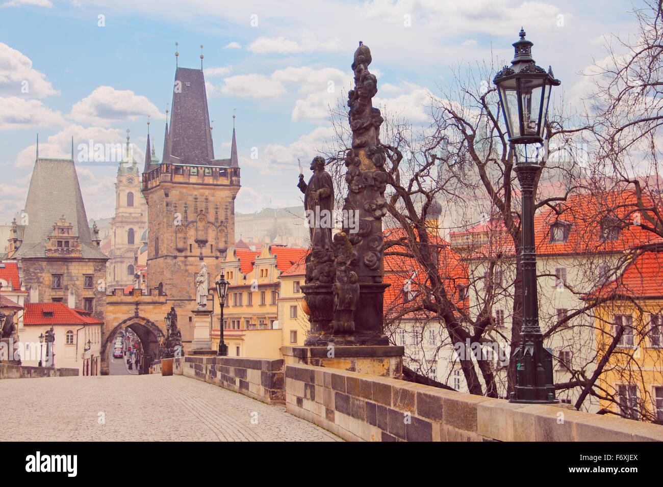 Charles Bridge (Karluv Most) and Lesser Town Tower, Prague, Czech Republic Stock Photo - Alamy