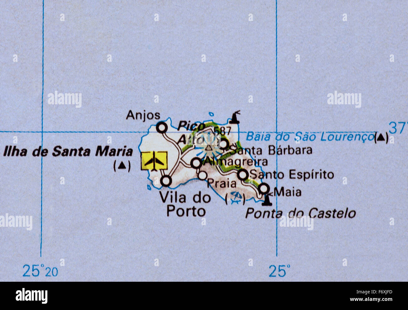 Santa Maria Island Map