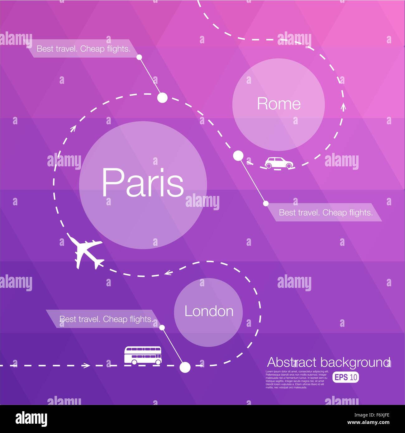 Travel abstract background and info graphic. Vector illustration Stock ...