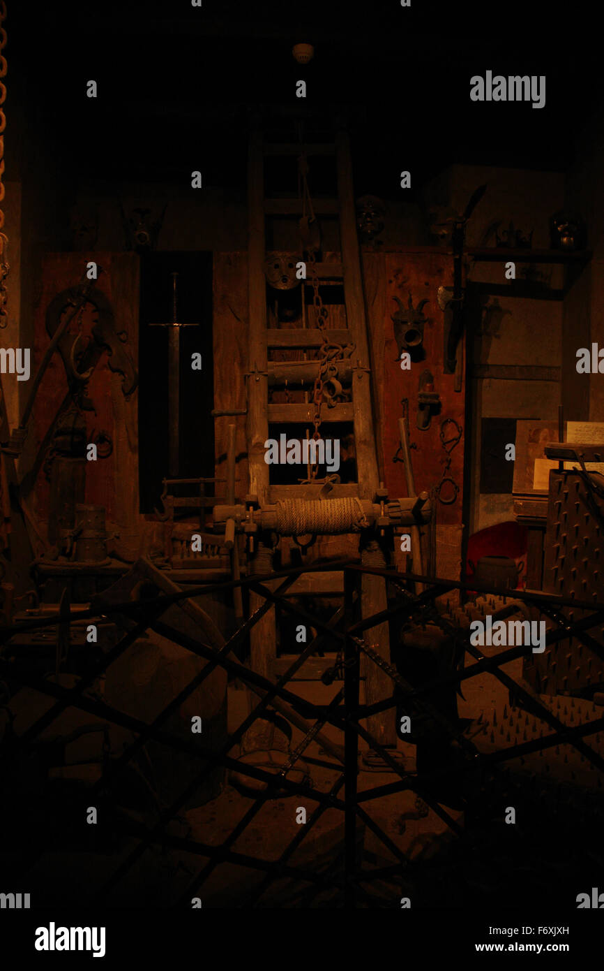 Torture equipment in museum of Prague Stock Photo - Alamy