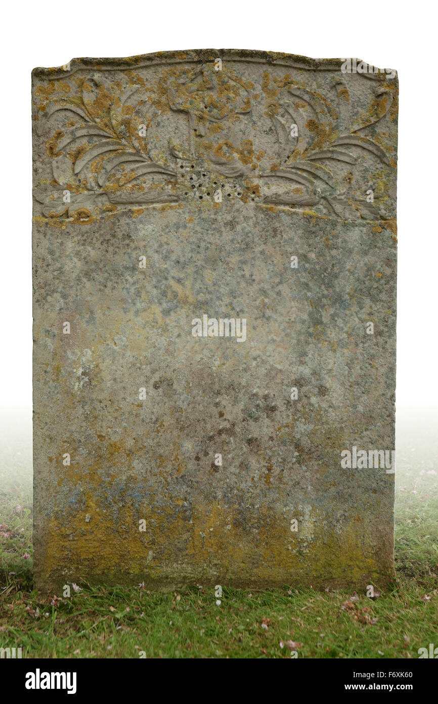 single grave stone cut out Stock Photo - Alamy