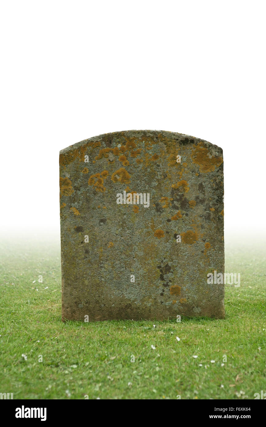 single grave stone cut out Stock Photo - Alamy