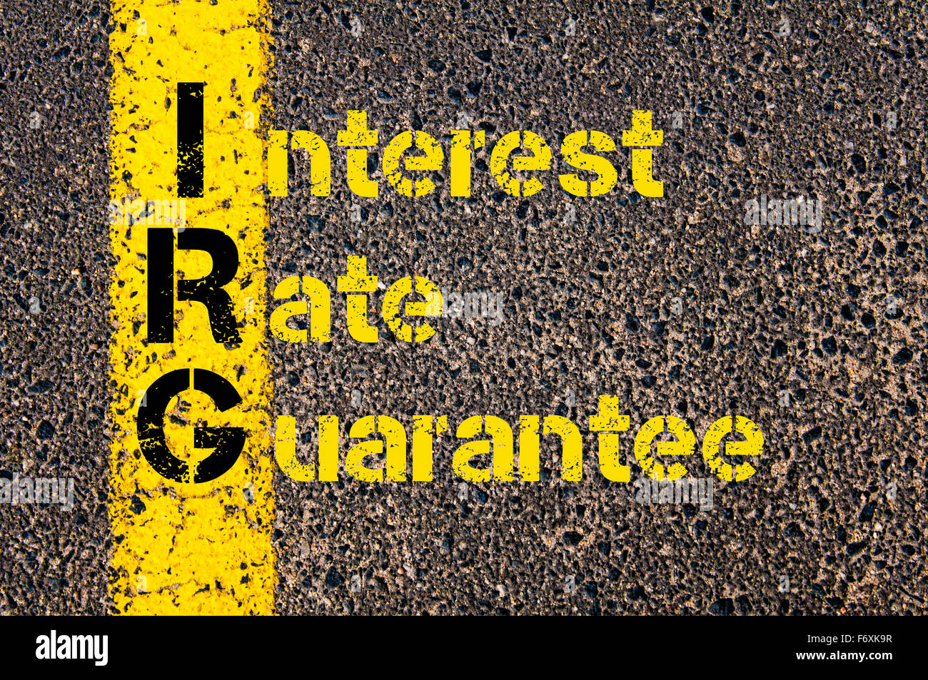 Concept image of Business Acronym IRG as Interest Rate Guarantee ...