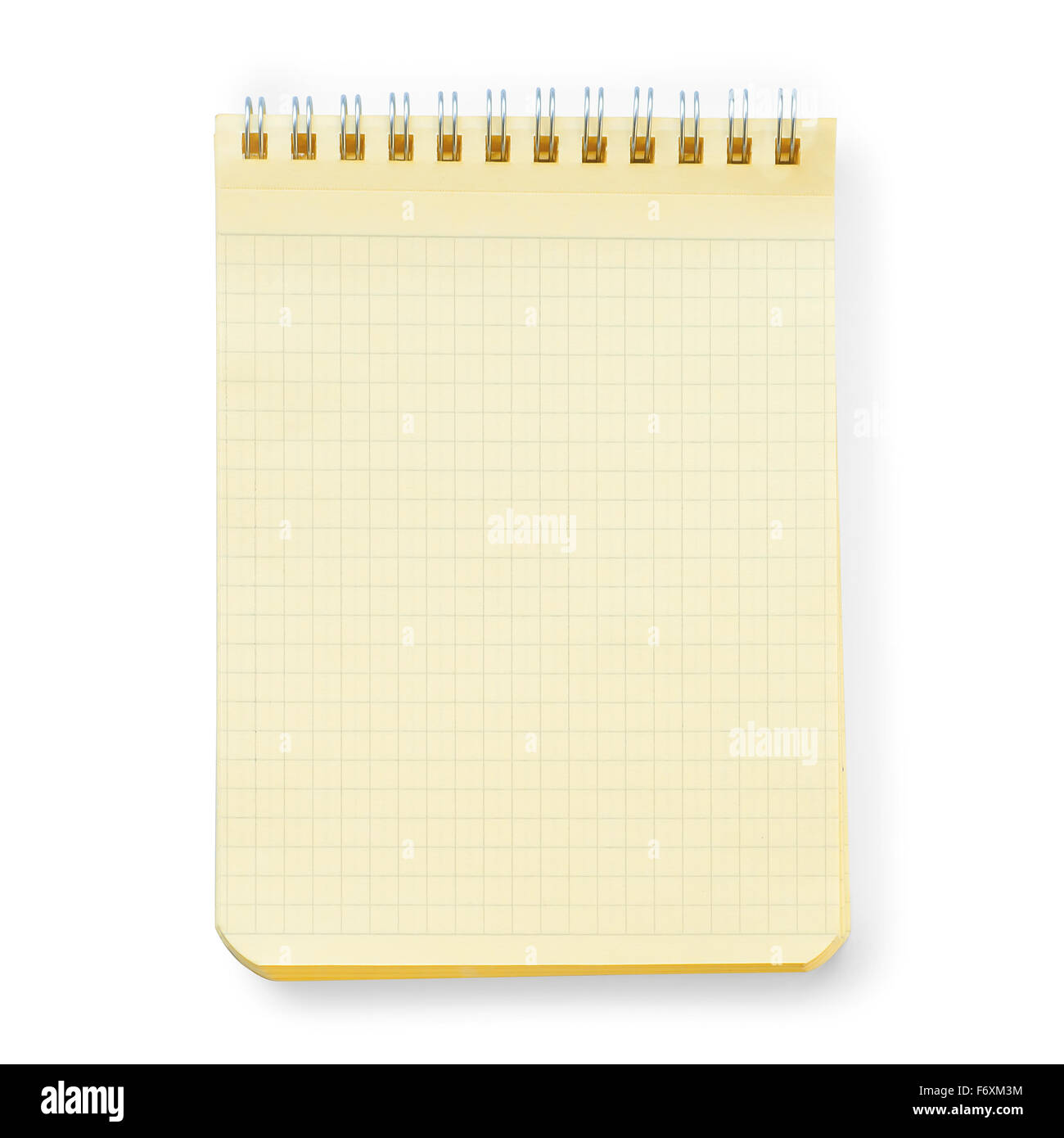 Yellow notebook isolated on white with clipping path Stock Photo - Alamy