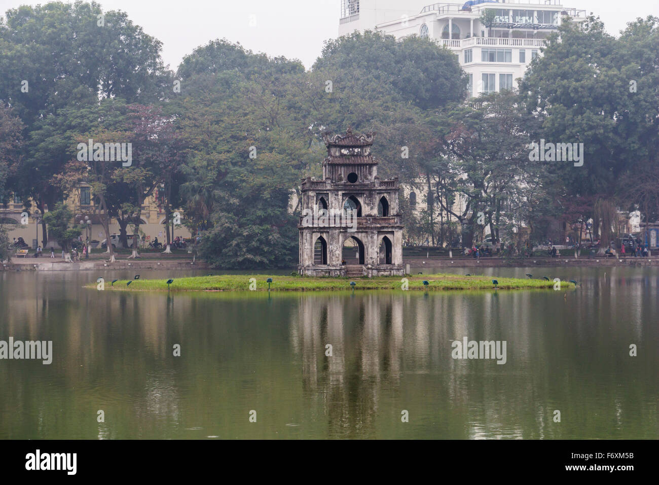 Turtle tower in Hanoi Stock Photo - Alamy