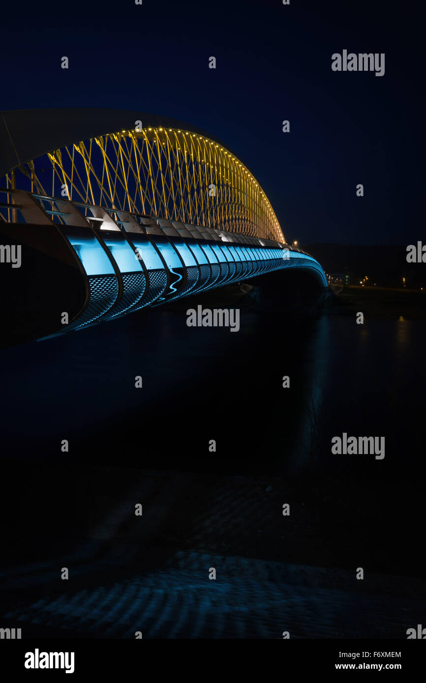 Troy bridge in Prague at night Stock Photo - Alamy
