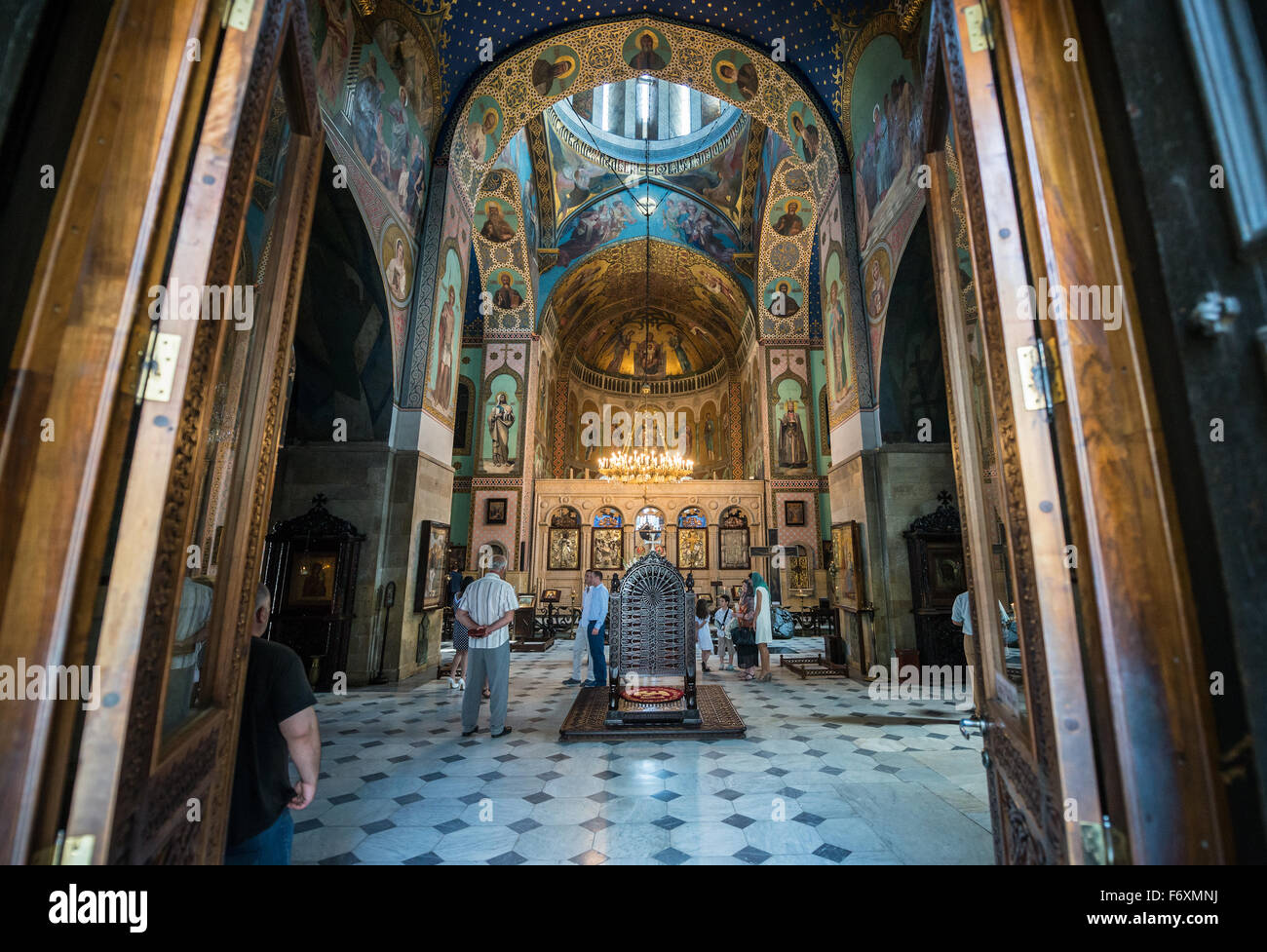 Georgian orthodox Sioni Cathedral of the Dormition at historic Sionis ...