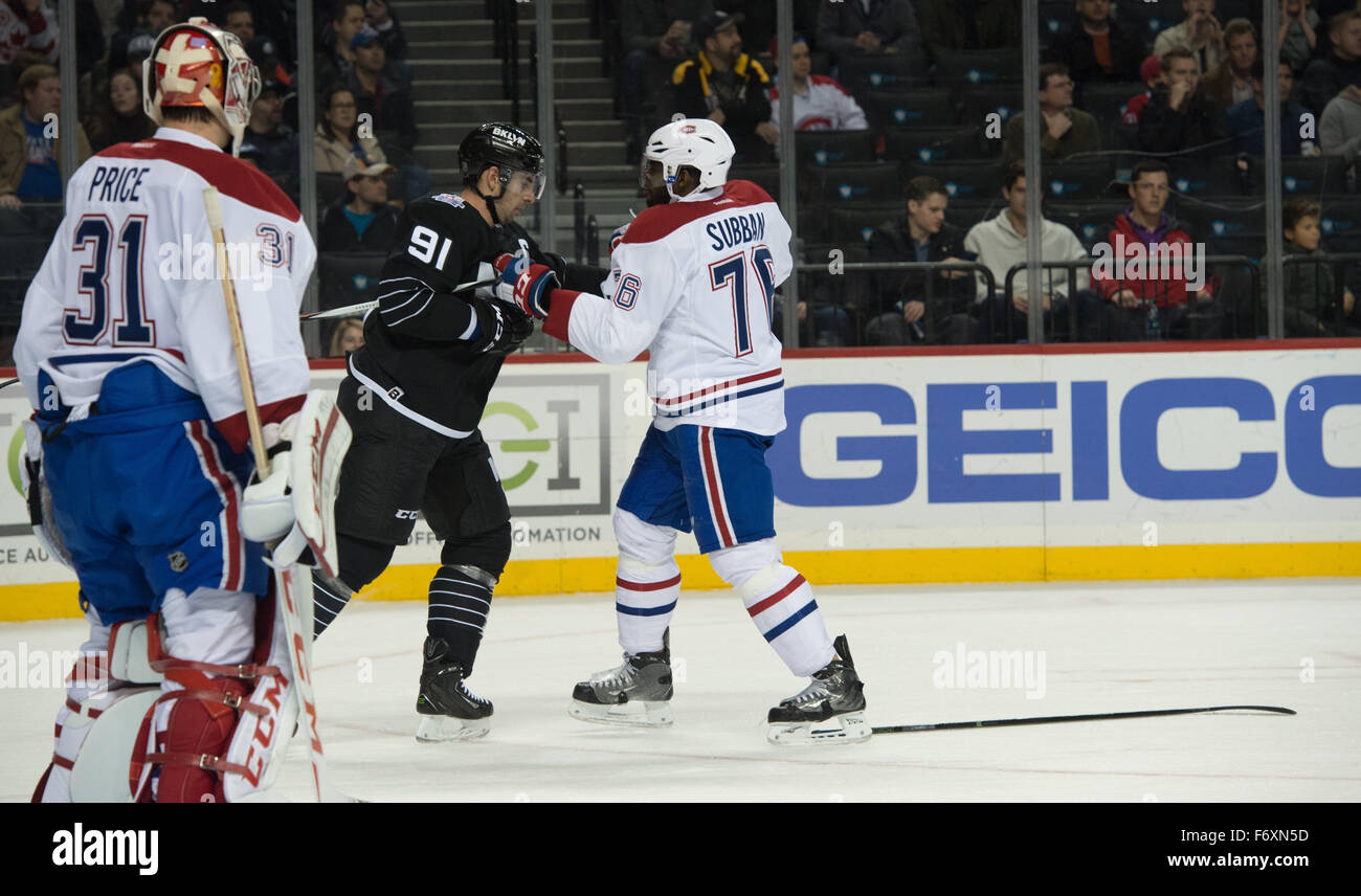 New York, NY, USA. 20th Nov, 2015. New York Islanders center John ...