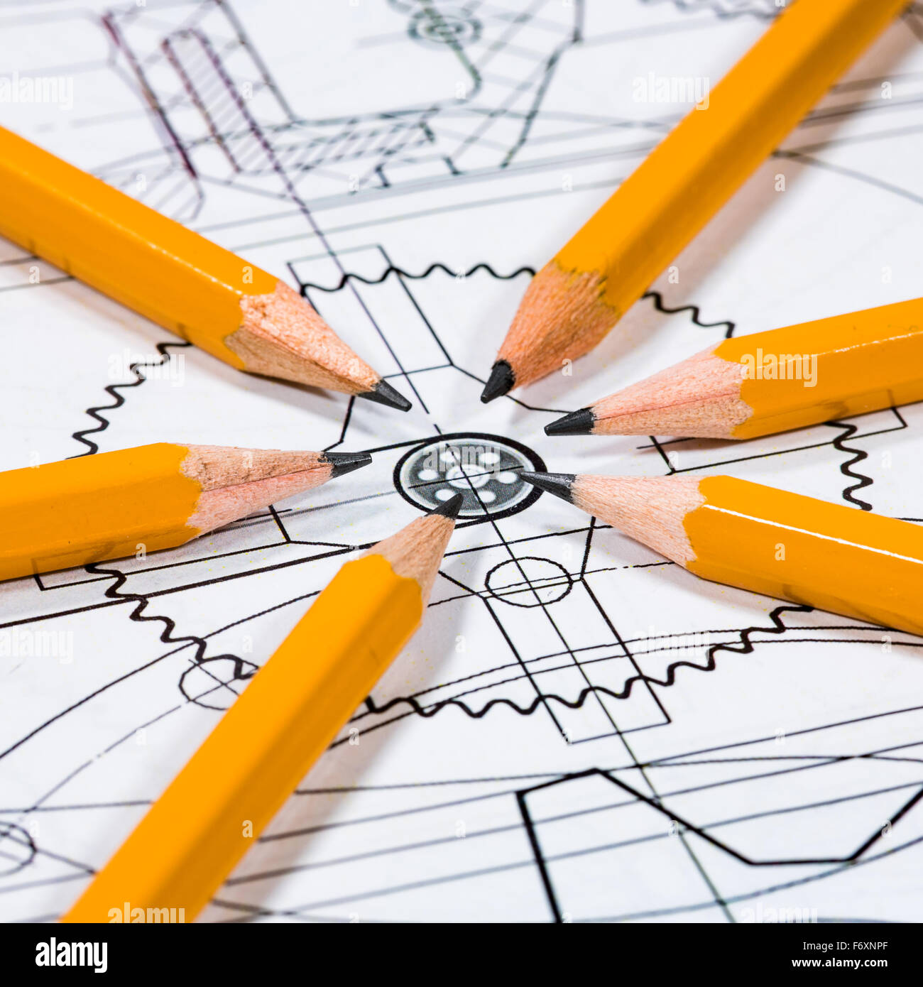 Drawing detail and pencil close-up Stock Photo - Alamy