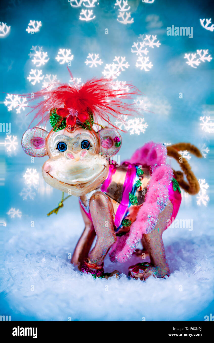 Christmas Sock Monkey Cartoon