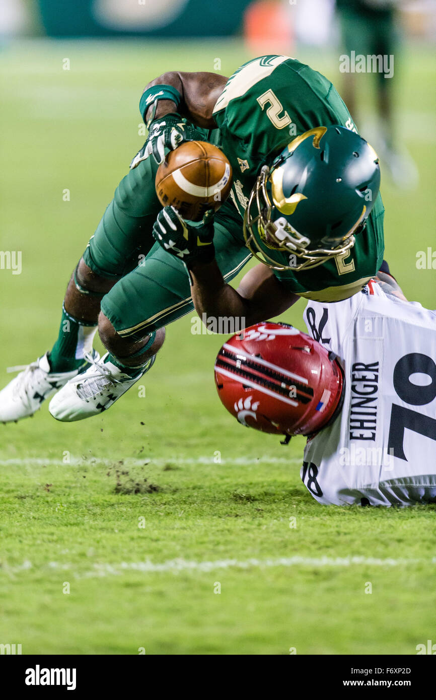 November 20, 2015: South Florida Bulls defensive back Jamie Byrd #2 ...