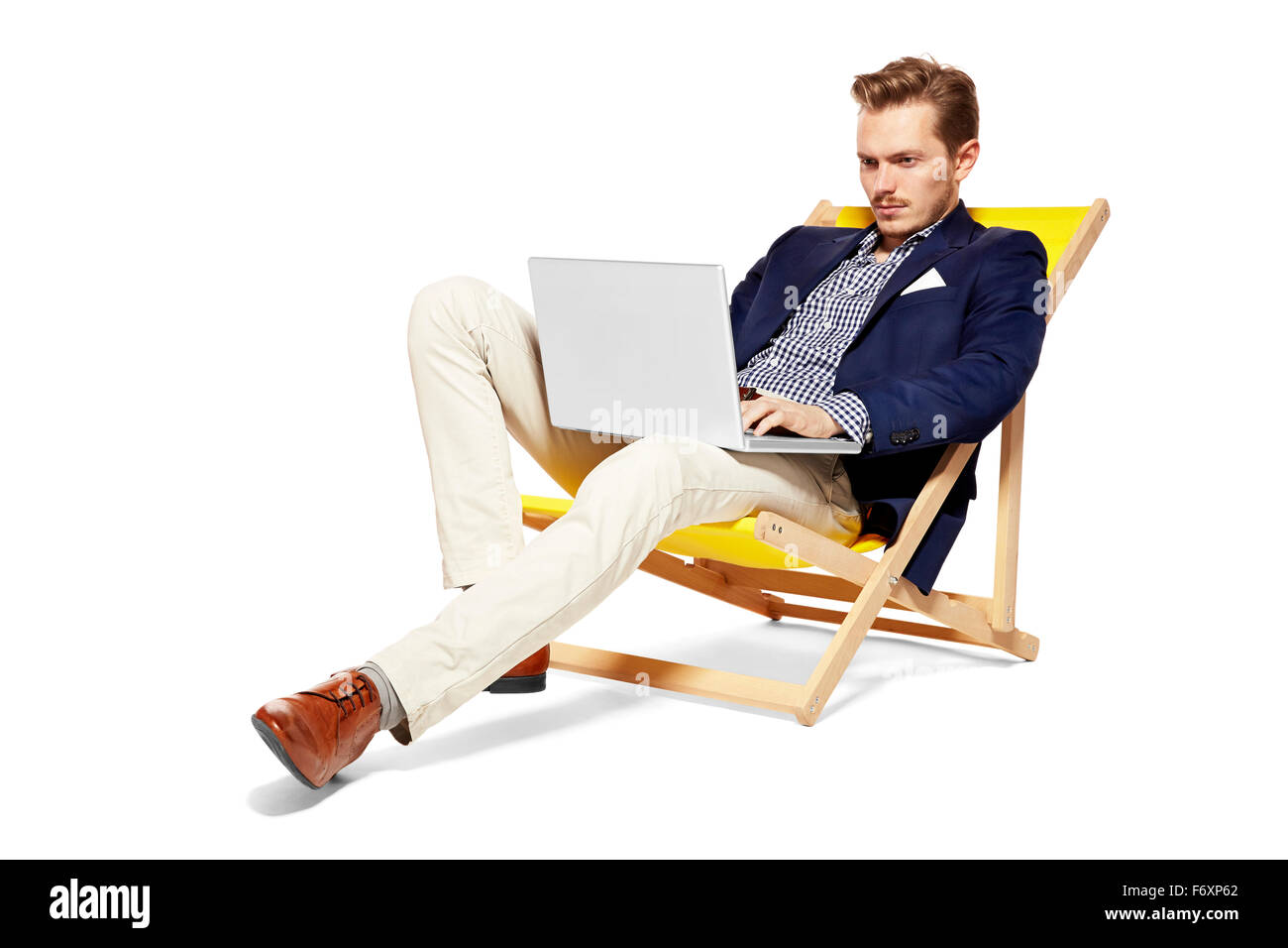 Handsome blond man blue Cut Out Stock Images & Pictures - Alamy