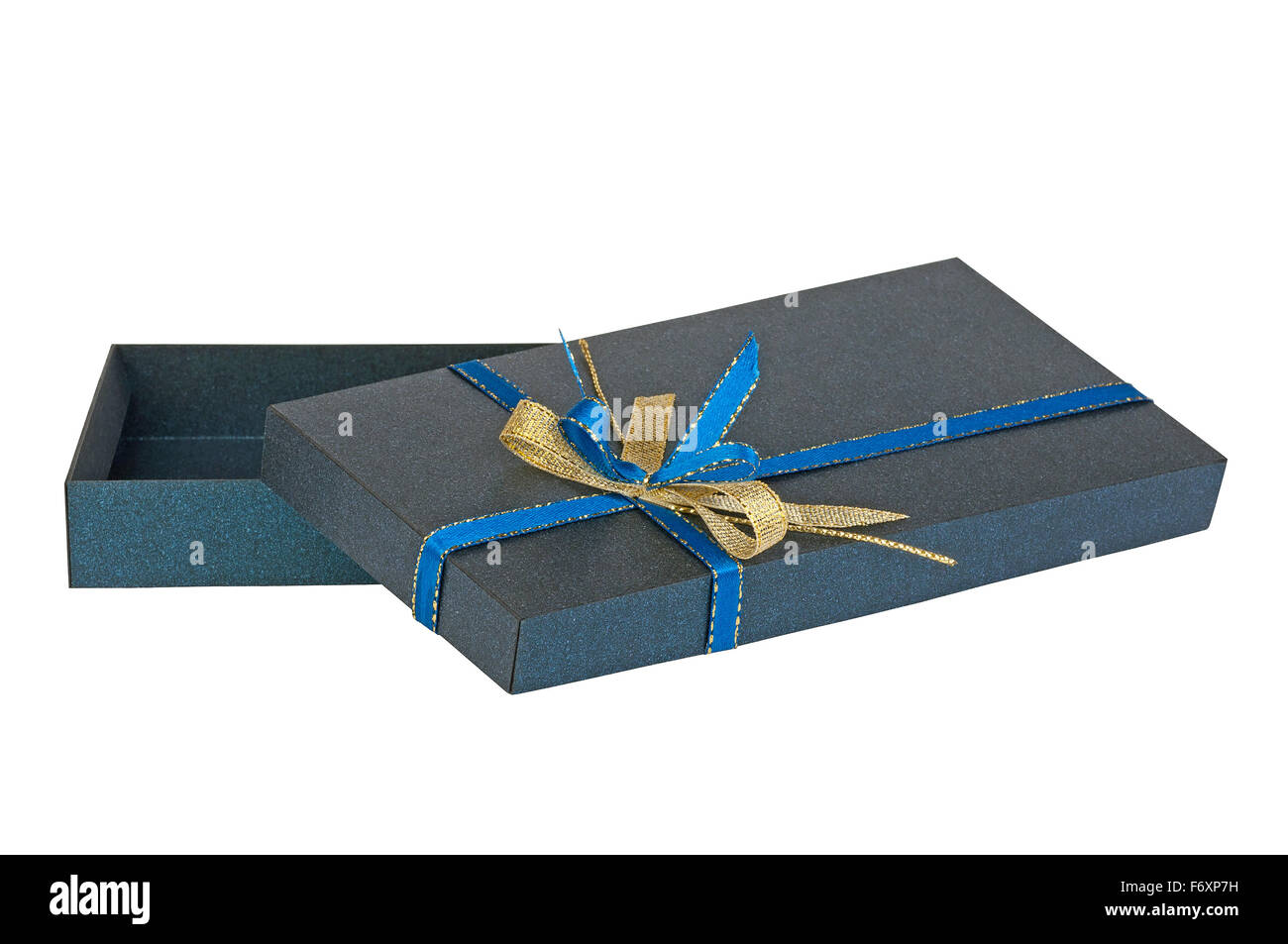 Gift box, open, isolated on white background Stock Photo - Alamy