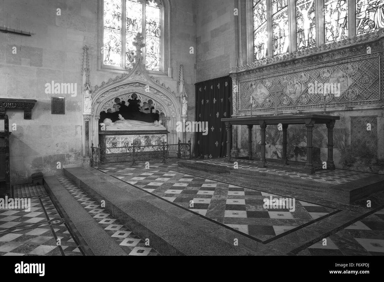 Inside an old English church Stock Photo - Alamy
