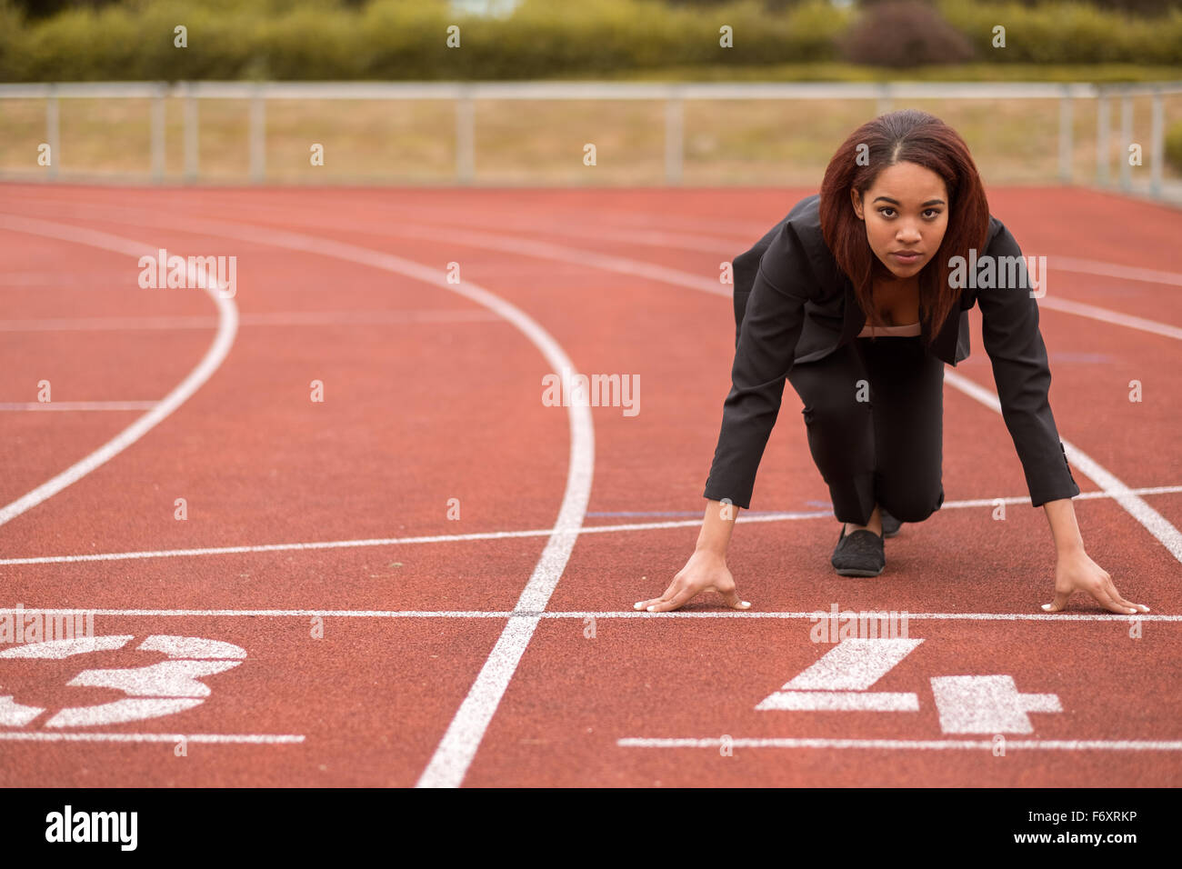Athletics track on your marks hi-res stock photography and images - Alamy