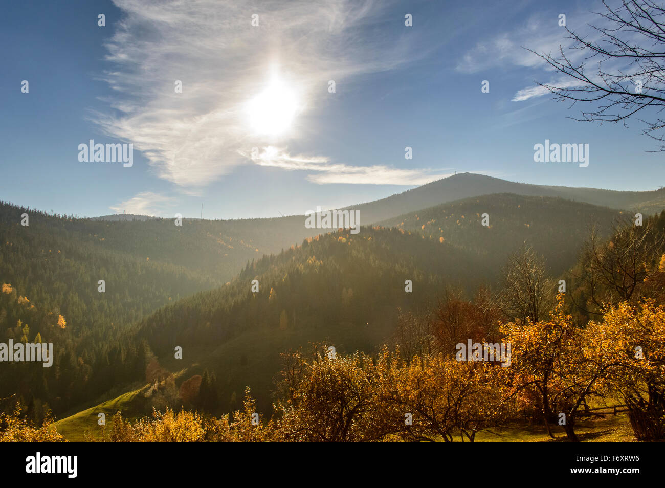 Colorful autumn landscape in the mountains Stock Photo - Alamy