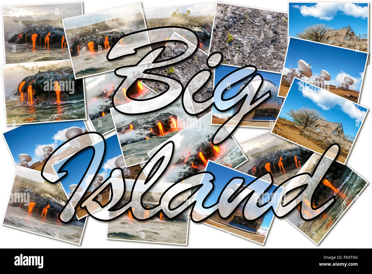 Big island Hawaii collage Stock Photo - Alamy