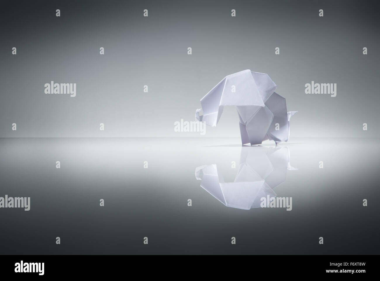 Still life image of a origami elephant make from paper Stock Photo - Alamy
