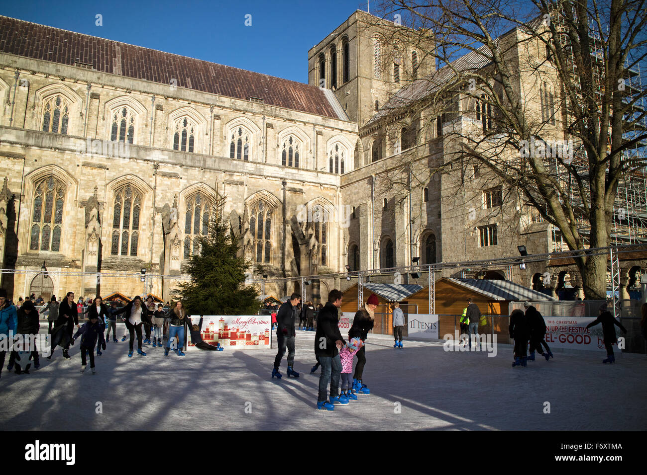 Winchester cathedral ice skating hi-res stock photography and images ...