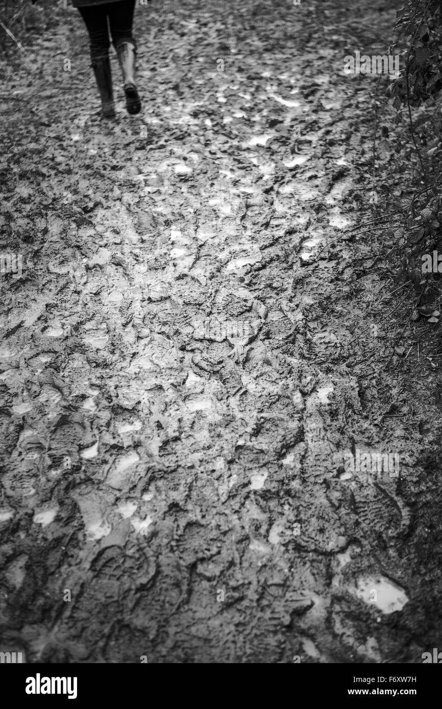 Muddy footprint Black and White Stock Photos & Images - Alamy