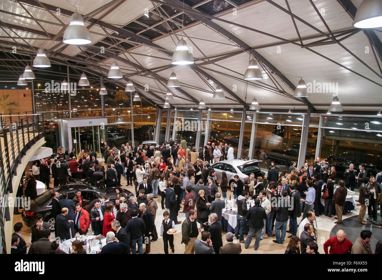 Presentation new model Audi car dealership Stock Photo - Alamy