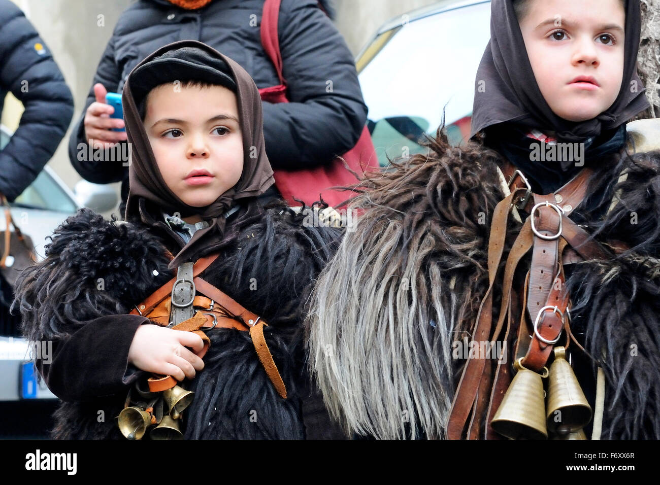 Mamuthones Sardinian mask at Carnival of Mamoiada, Sardinia, Italy ...