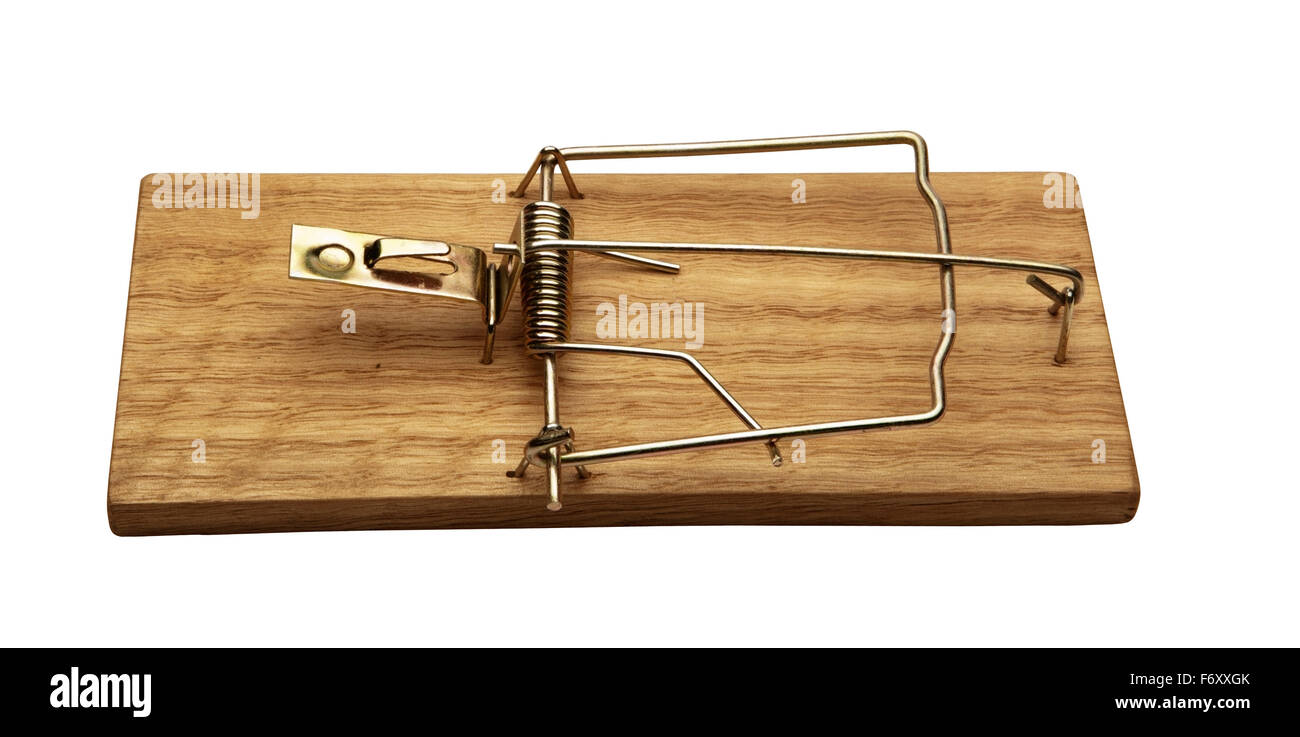 close up of mouse trap on plain white background Stock Photo - Alamy