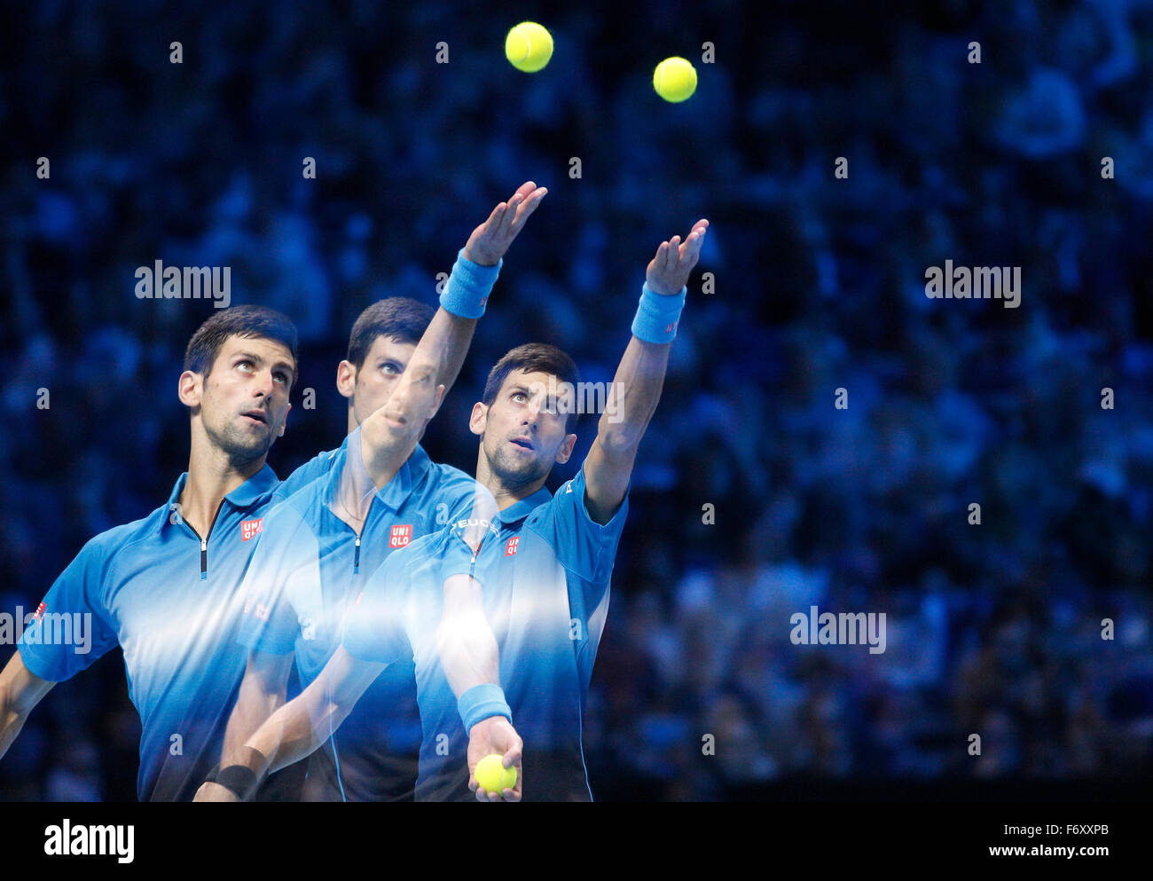 London, UK. 21st Nov, 2015. ATP Tour Tennis Finals Day 7. Novak ...