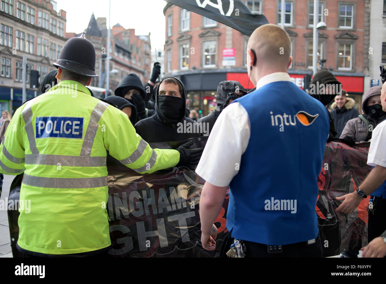 Nottingham, UK. 21st Nov, 2015. Nottingham pirates anarchist group try ...