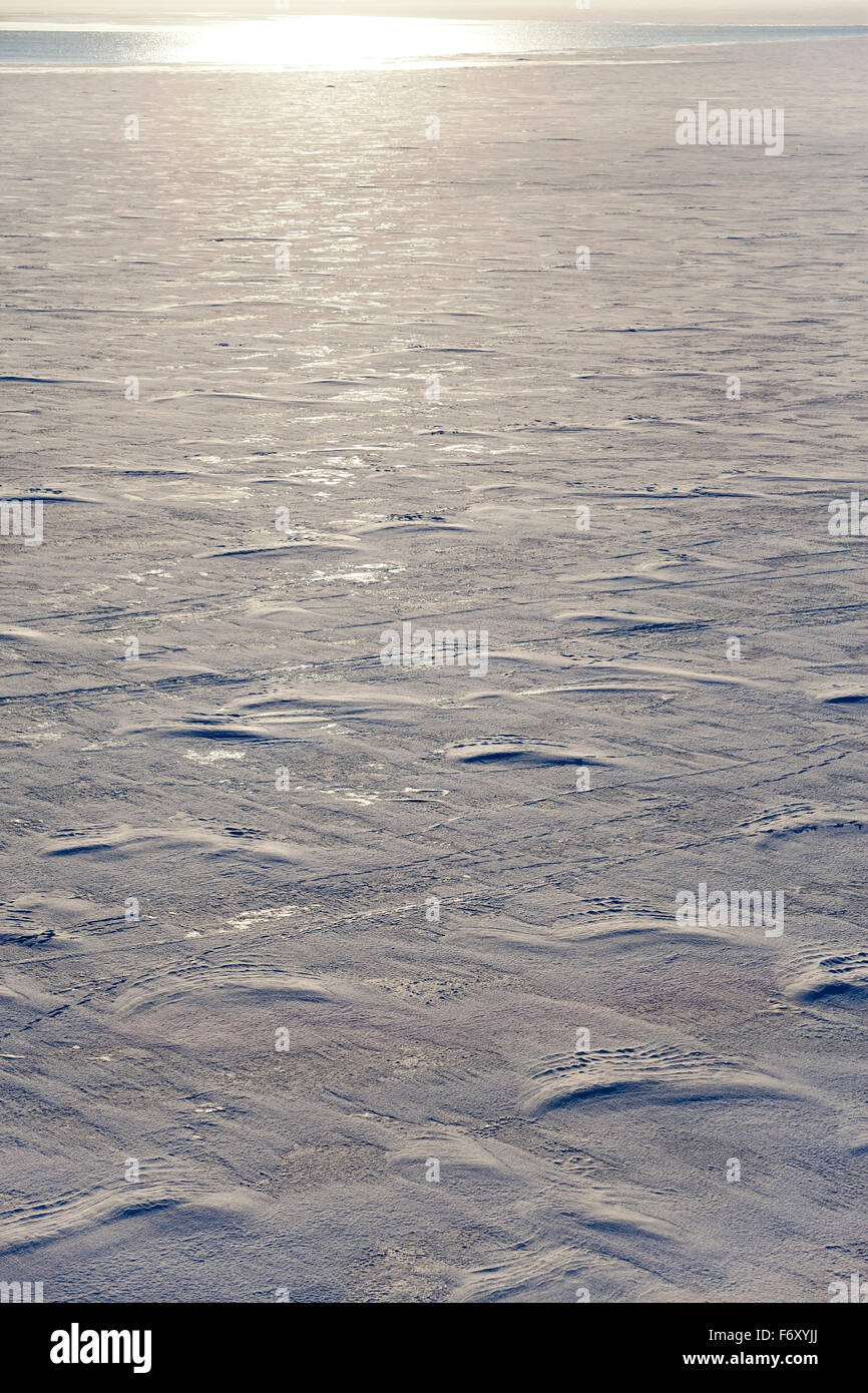 The surface of the Gulf of Finland covered with ice Stock Photo - Alamy