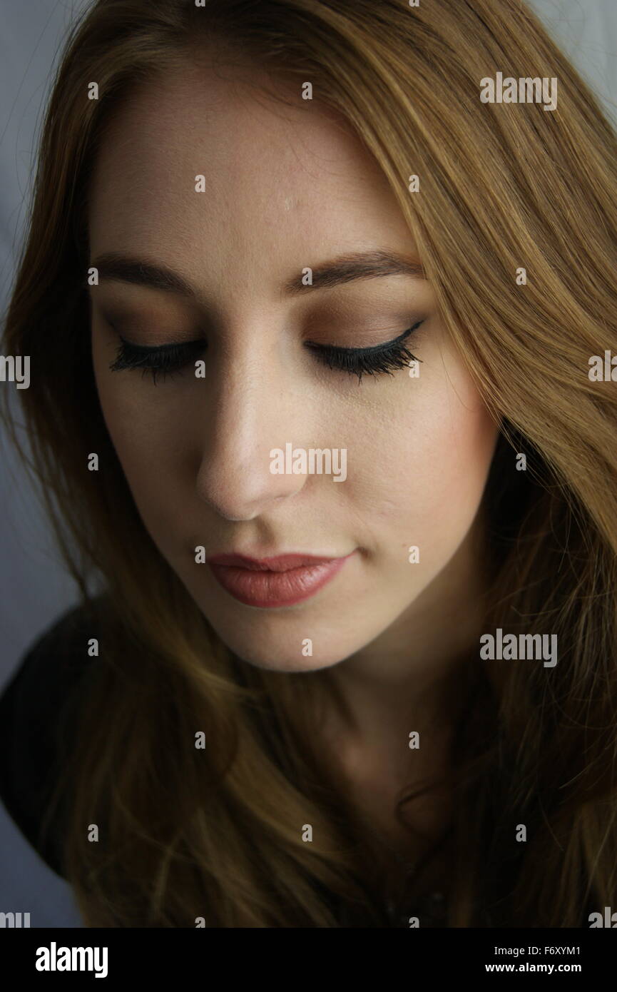 Head shot headshot lips hi-res stock photography and images - Alamy