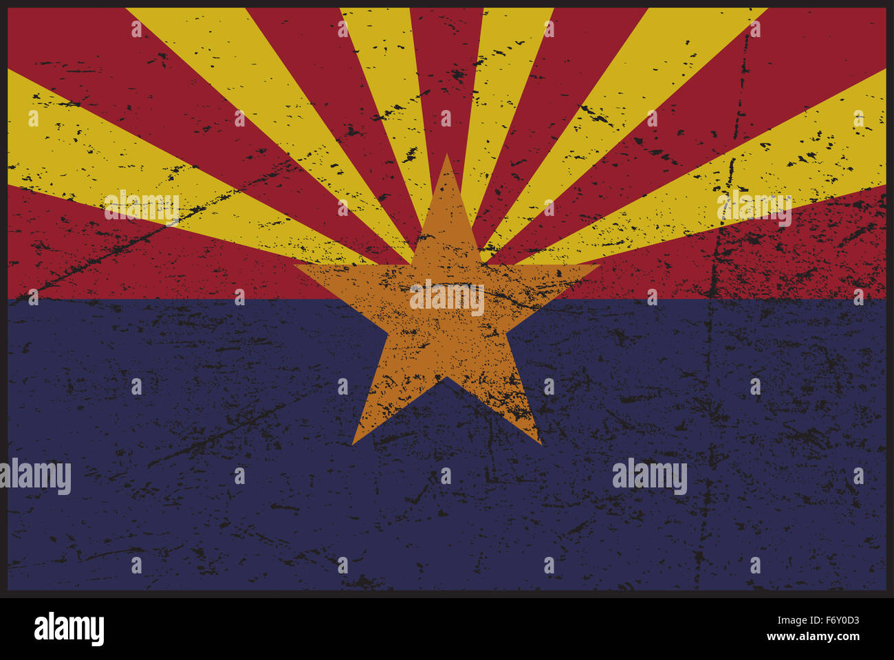 Arizona vector flag hi-res stock photography and images - Alamy