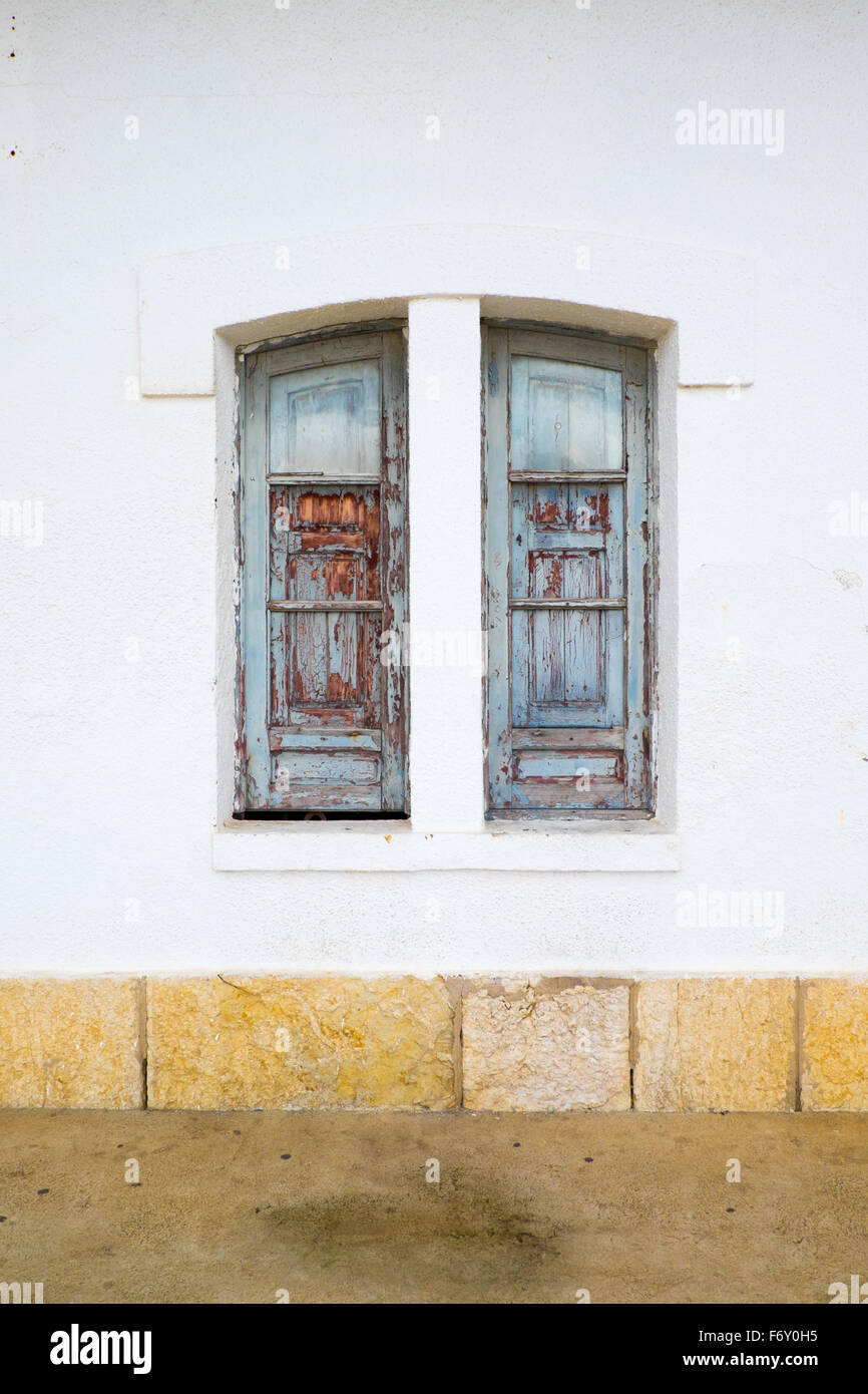 White shuttered window Stock Photo - Alamy