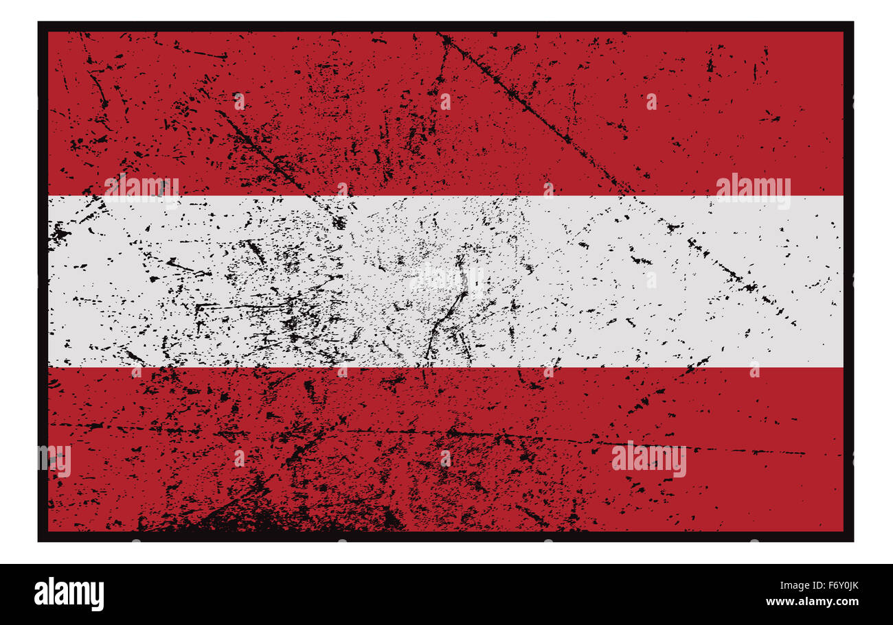 A grunged Austrian flag design isolated on white background Stock Photo ...
