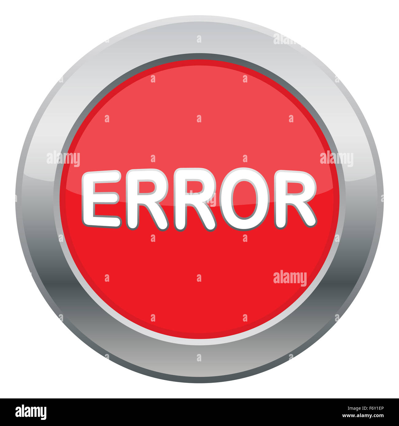 An error icon in red isolated on a white background Stock Photo - Alamy
