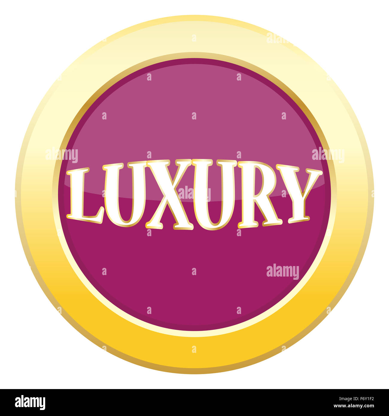A Luxury icon in purple and gold isolated on a white background Stock ...
