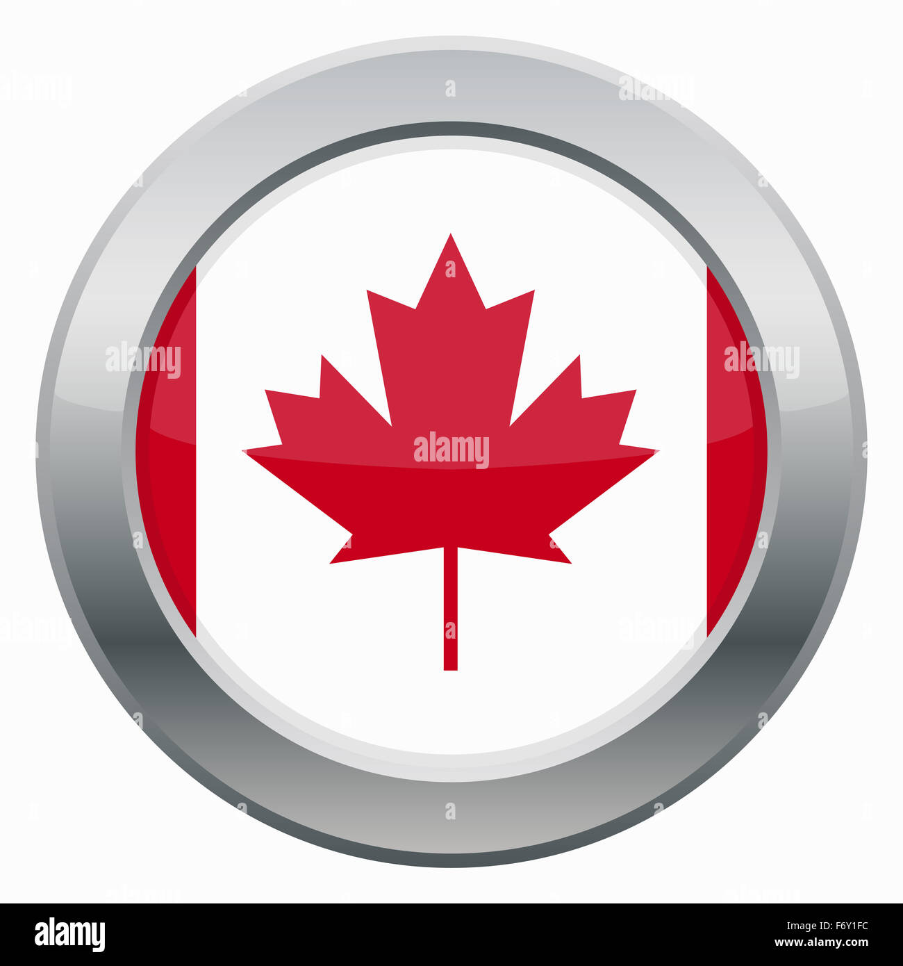 A canadian flag icon design isolated on a white background Stock Photo ...