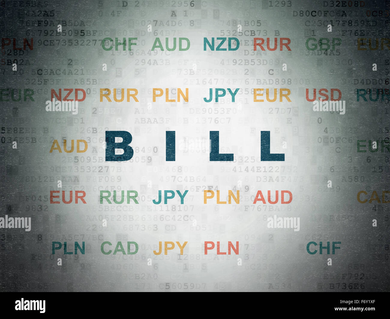 Money concept: Bill on Digital Paper background Stock Photo - Alamy