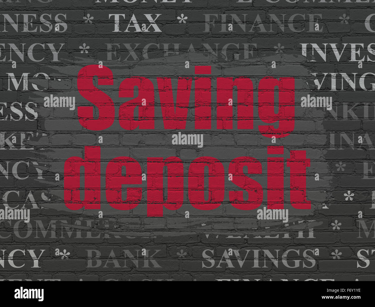 Banking concept: Saving Deposit on wall background Stock Photo - Alamy