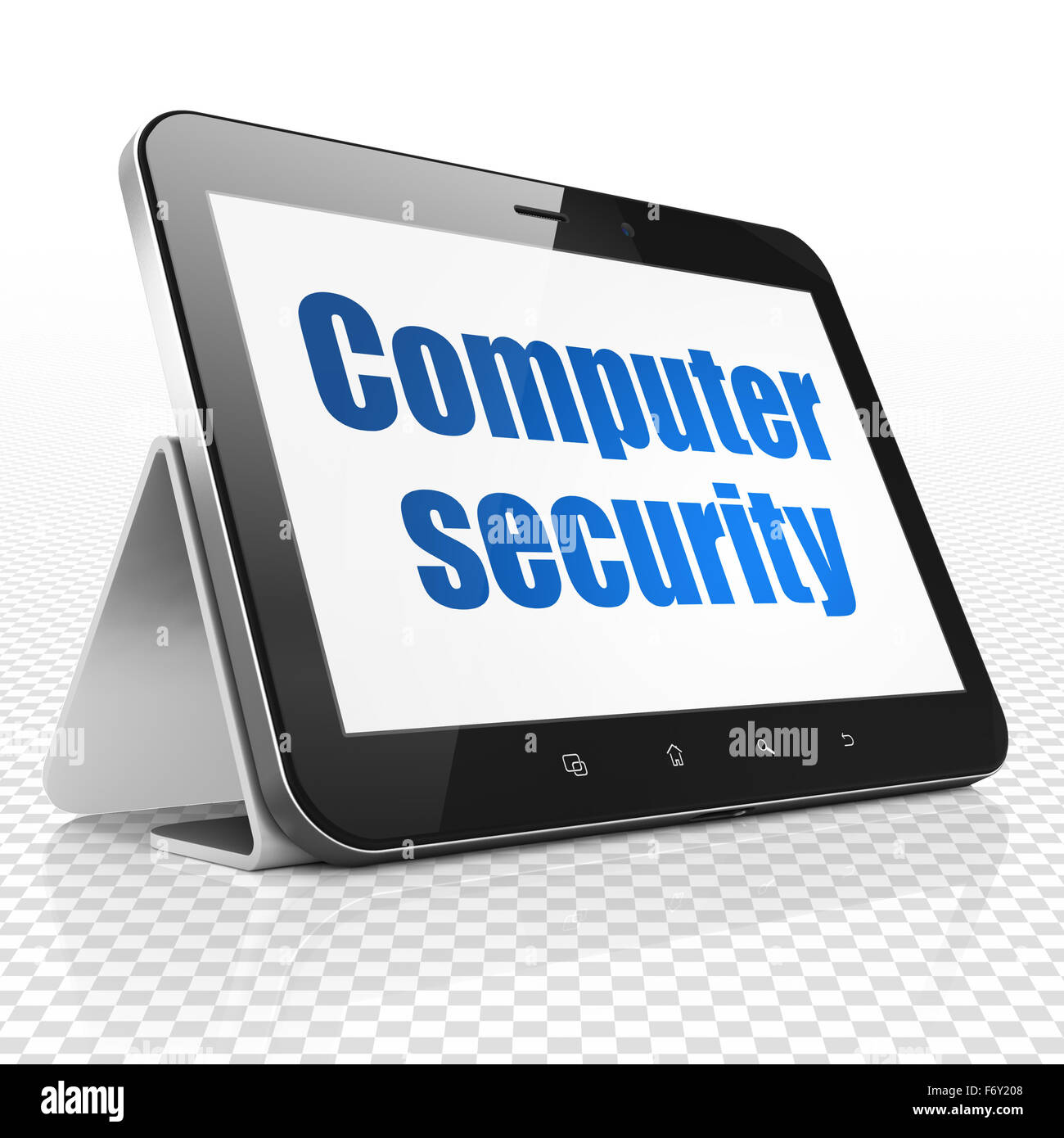 Safety concept: Tablet Computer with Computer Security on display Stock ...