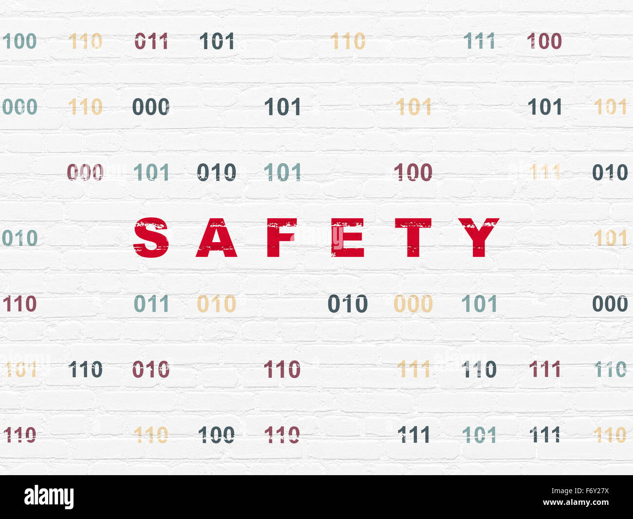 Safety concept: Safety on wall background Stock Photo - Alamy