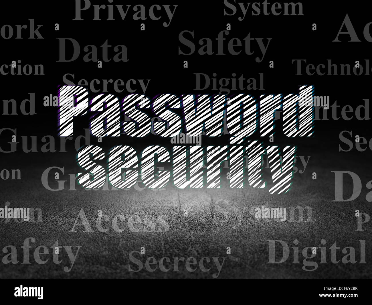 Privacy concept: Password Security in grunge dark room Stock Photo - Alamy