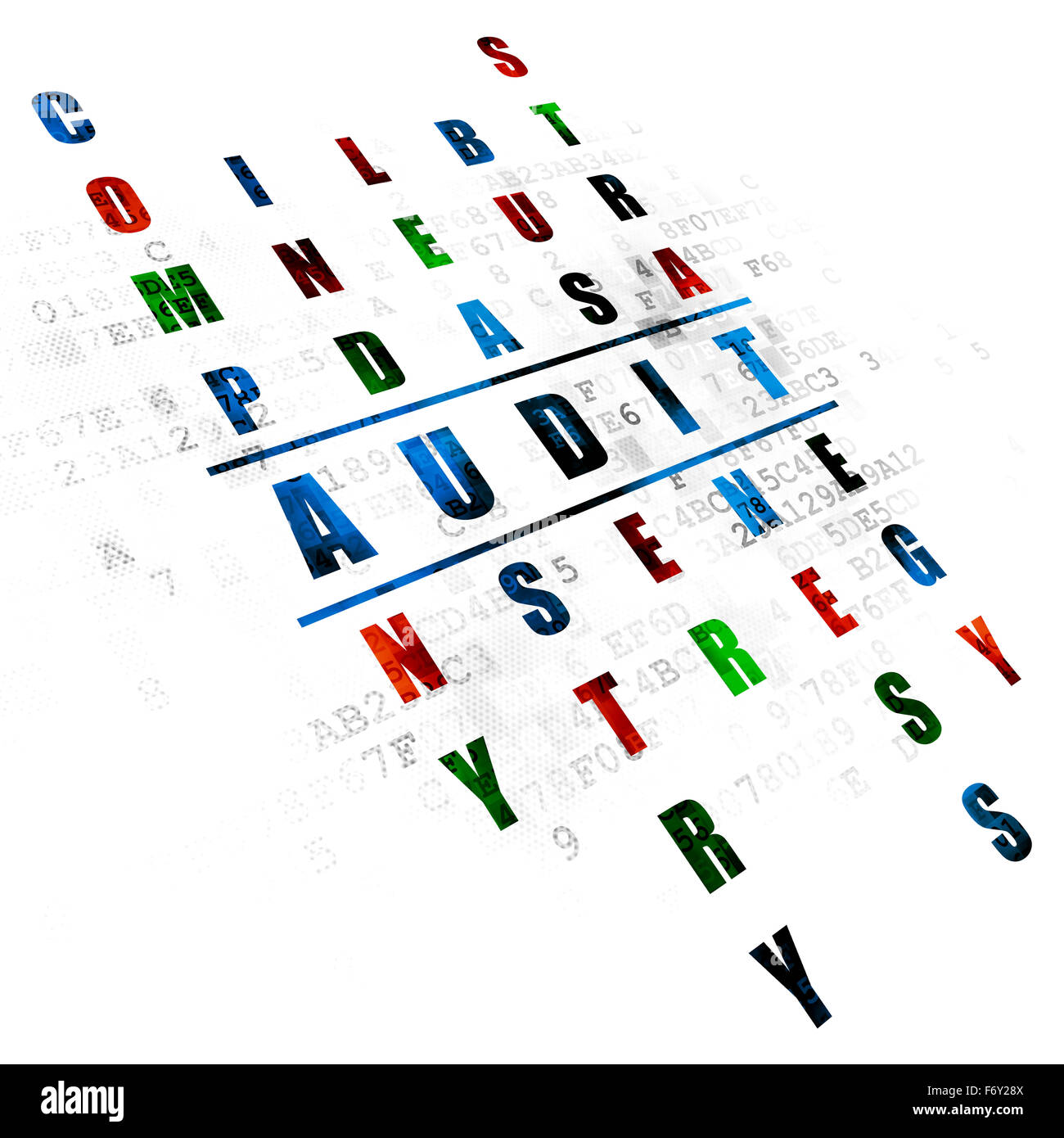 Finance concept: Audit in Crossword Puzzle Stock Photo - Alamy