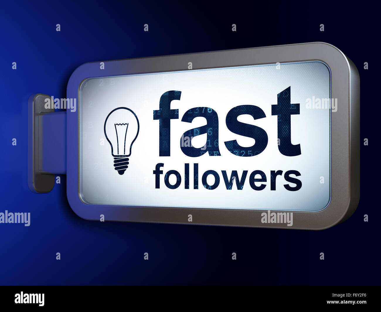 Business concept: Fast Followers and Light Bulb on billboard background ...