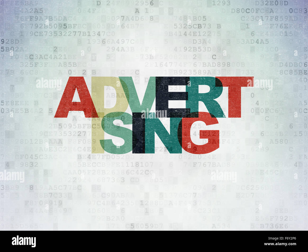 Advertising concept: Advertising on Digital Paper background Stock ...