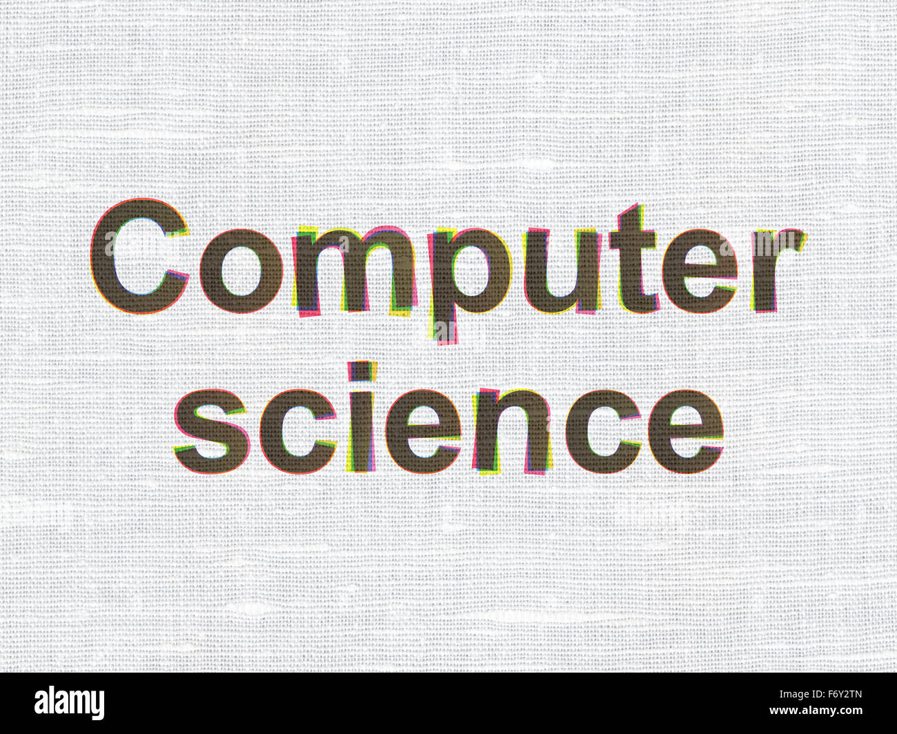 Science concept: Computer Science on fabric texture background Stock ...