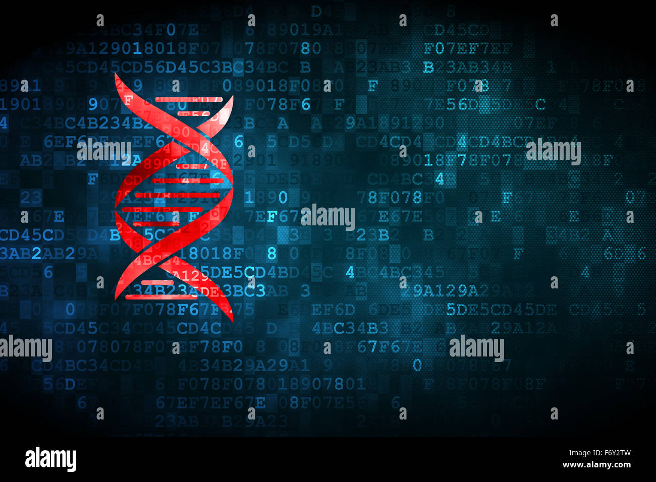 Science concept: DNA on digital background Stock Photo - Alamy