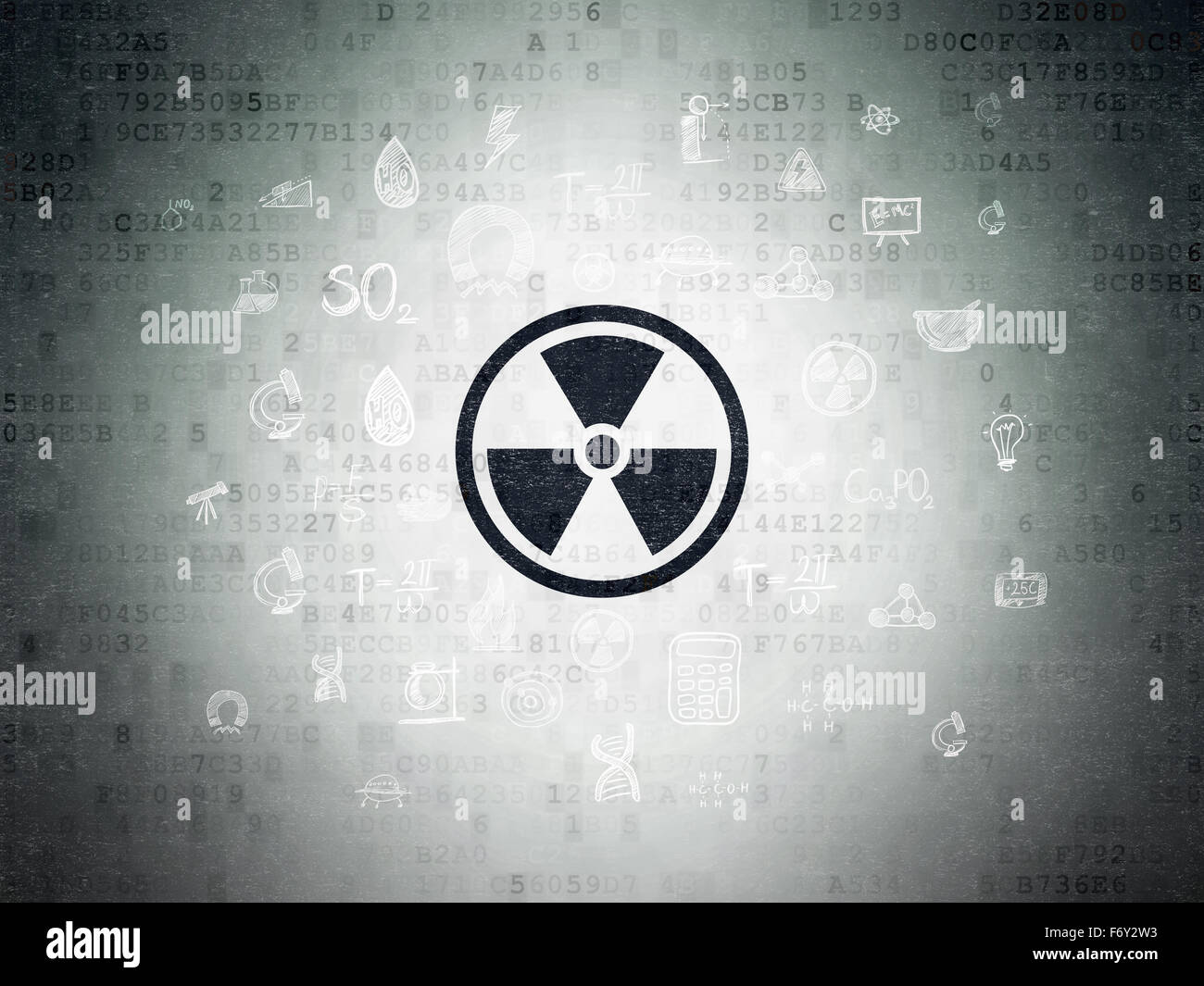 Science concept: Radiation on Digital Paper background Stock Photo - Alamy