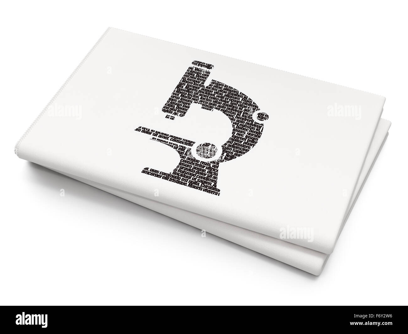 Science concept: Microscope on Blank Newspaper background Stock Photo ...